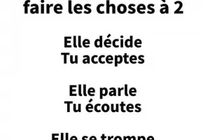 La vie de couple c'est faire les choses à deux - Humour-France.fr