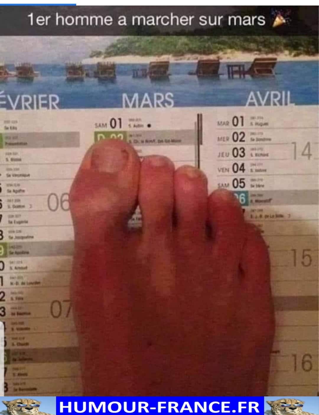 1er homme a marcher sur mars - Humour-France.fr