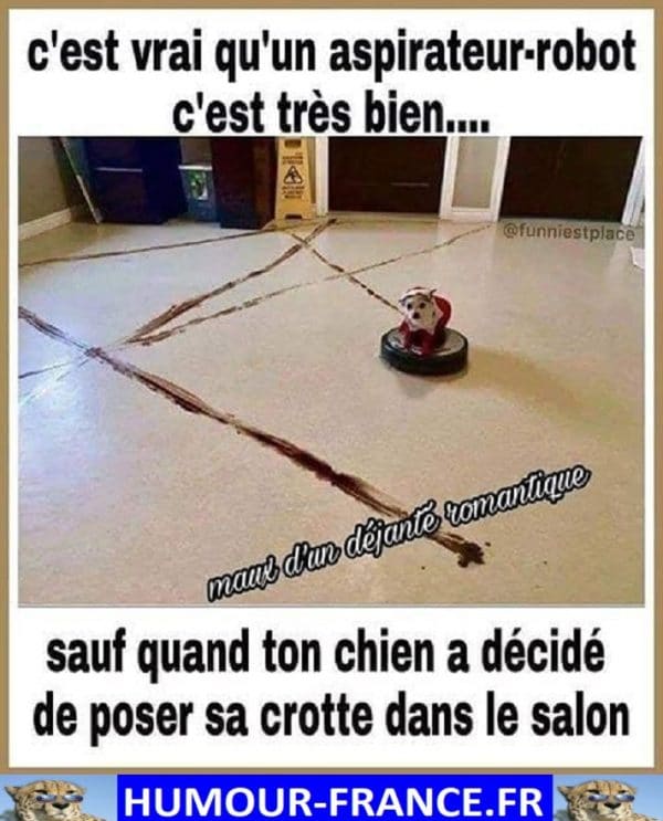 C'est vrai qu'un aspirateur-robot c'est très bien … - Humour-France.fr