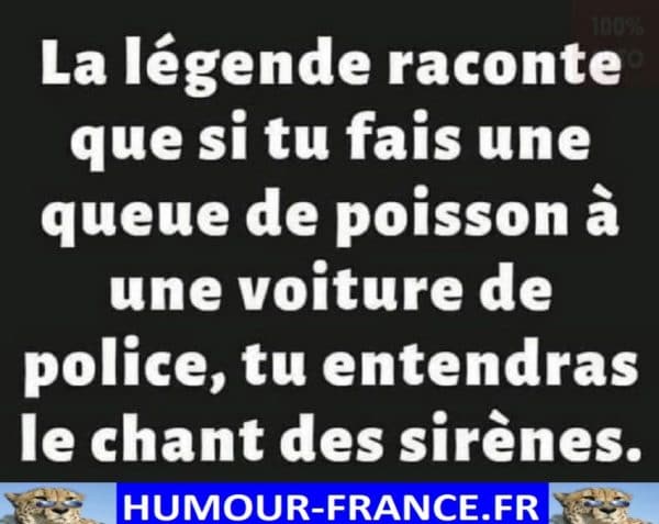 La légende raconte que si tu fais une queue de poisson à une voiture de