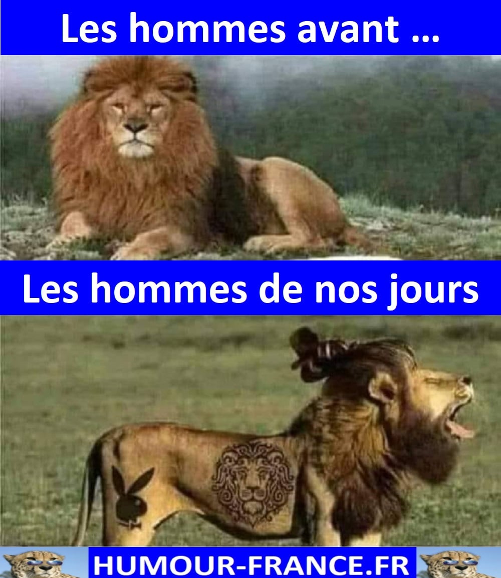 Les hommes avant … Les hommes de nos jours. - Humour-France.fr
