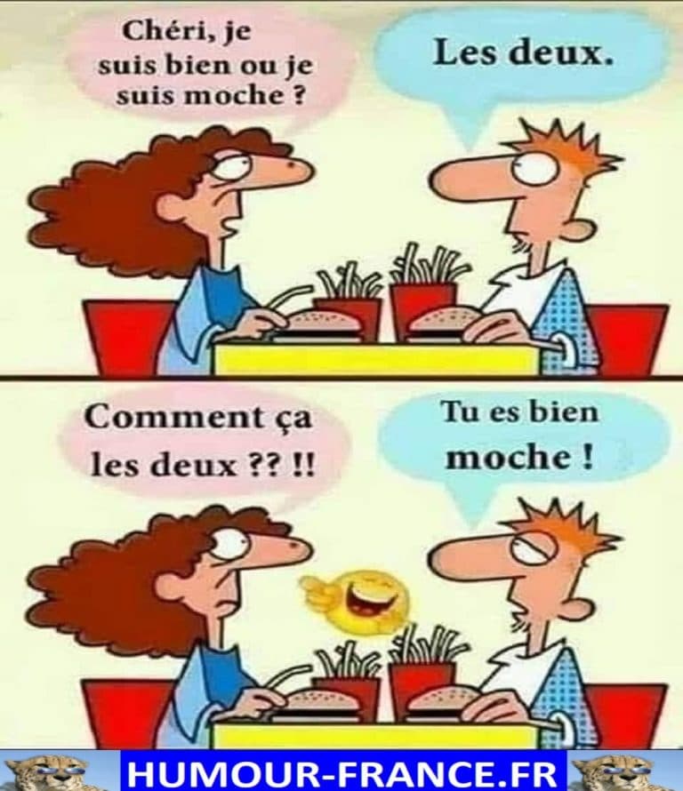 Chéri, je suis bien ou je suis moche ? - Humour-France.fr
