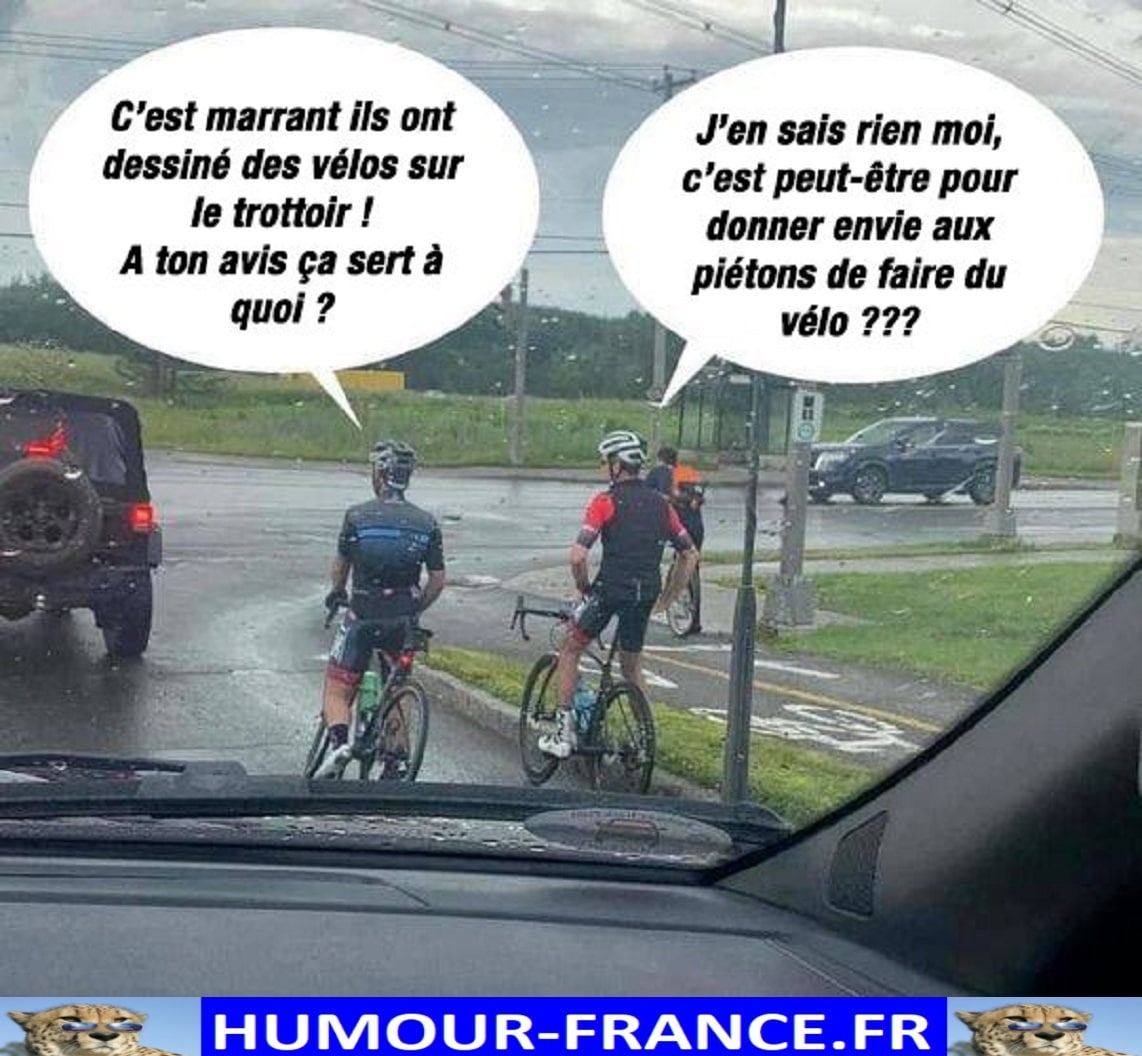 C'est marrant ils ont dessiné des vélos sur le trottoir