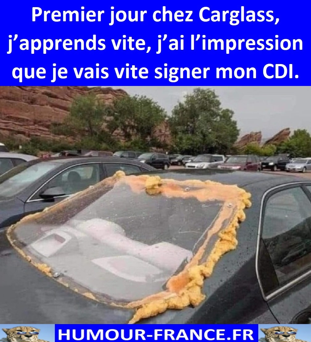 Premier jour chez Carglass, j’apprends vite, j’ai l’impression que je