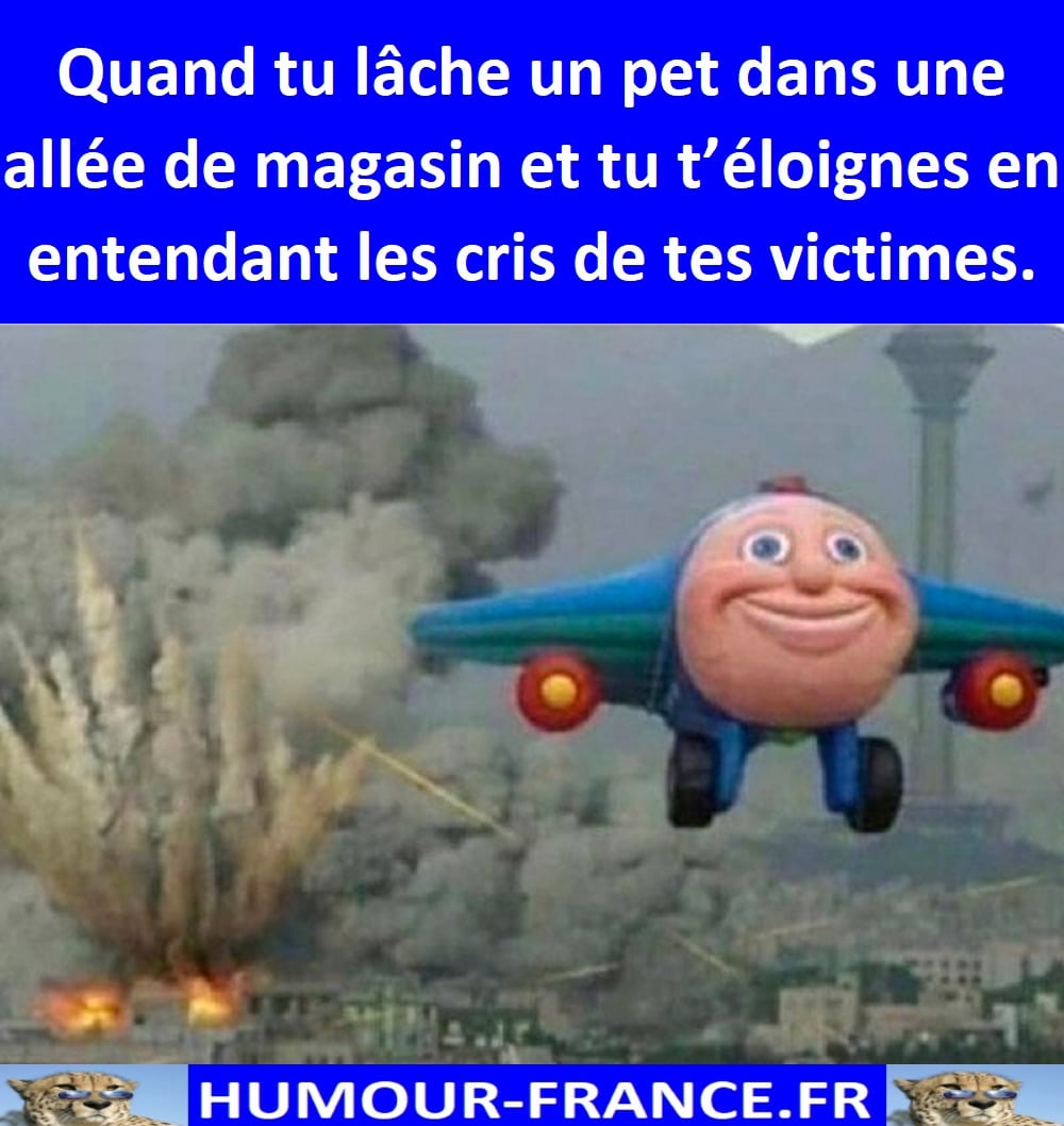 Quand tu lâche un pet dans une allée de magasin et tu t’éloignes