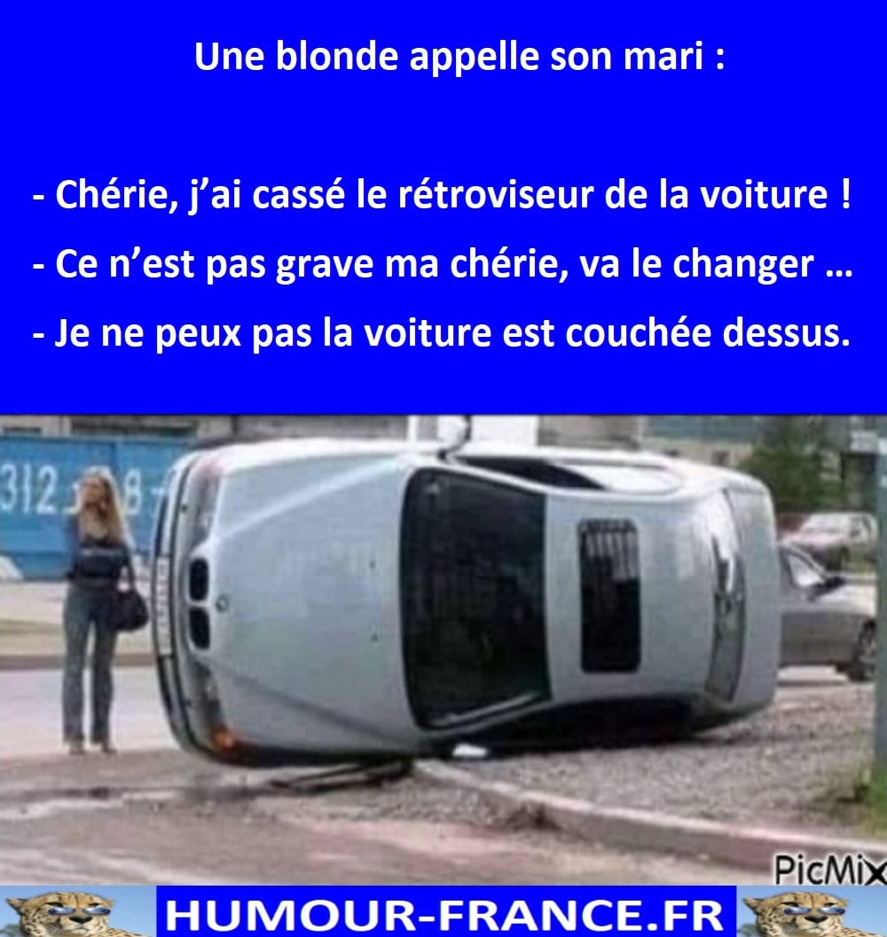 Une blonde appelle son mari : - Humour-France.fr
