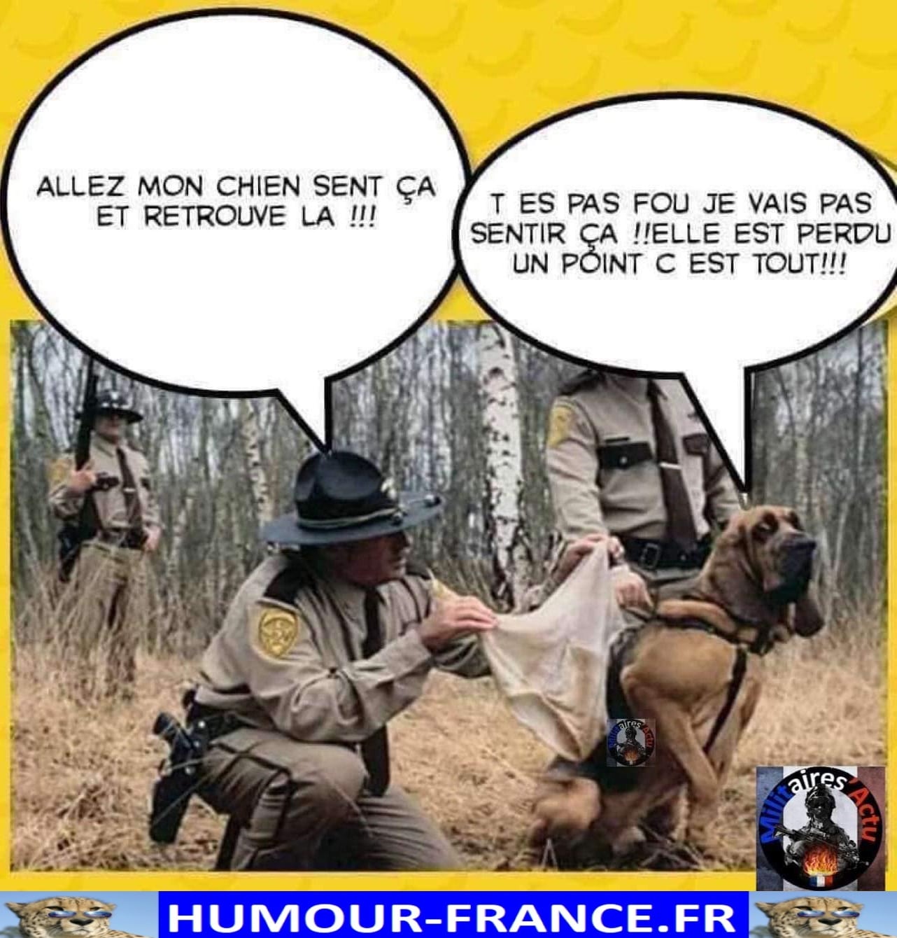 Allez mon chien sent ça et retrouve-la !!! - Humour-France.fr