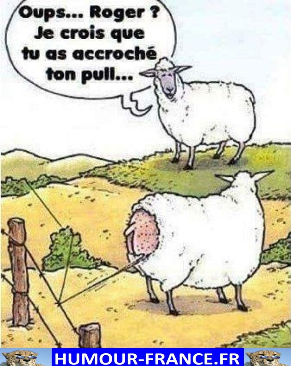 Oups … Roger Je crois que tu as accroché ton pull … - Humour-France.fr