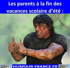 Les parents à la fin des vacances scolaire d’été : - Humour-France.fr