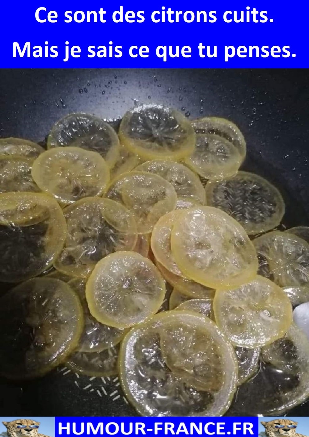 Ce sont des citrons cuits. Mais je sais ce que tu penses. - Humour ...