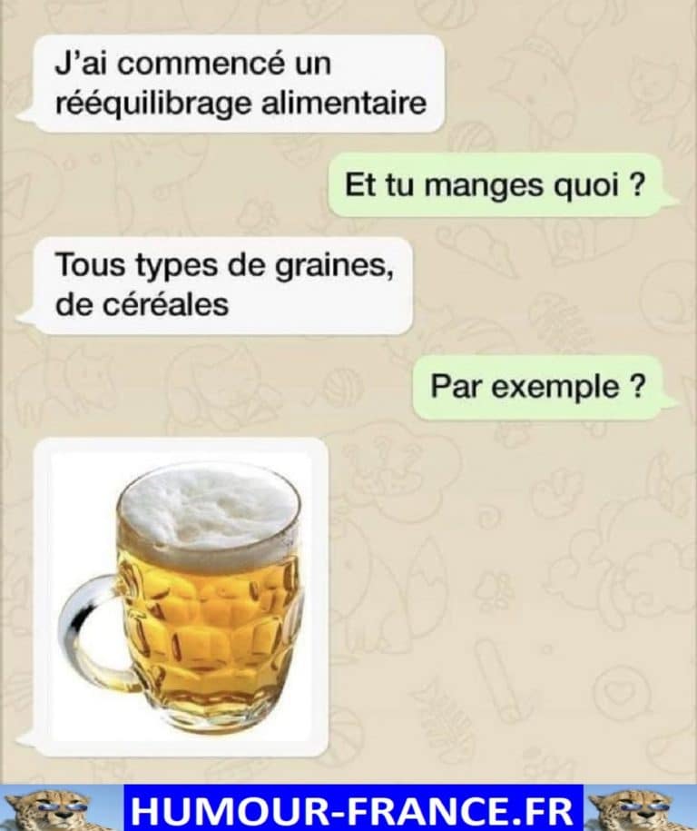 J’ai commencé un rééquilibrage alimentaire. - Humour-France.fr