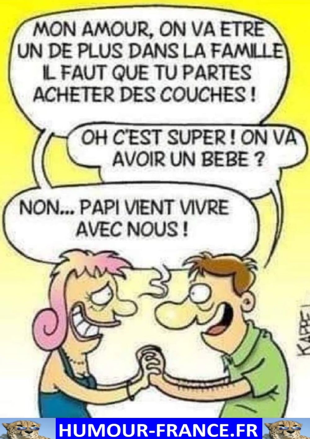 Mon amour, on va être un de plus dans la famille, il faut que