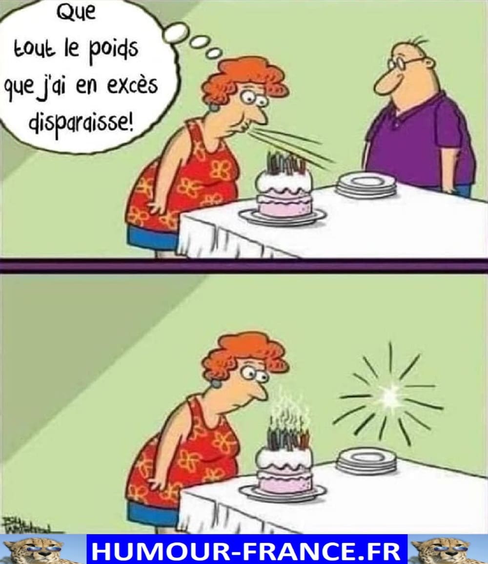 Que tout le poids que j’ai en excès disparaisse ! - Humour-France.fr