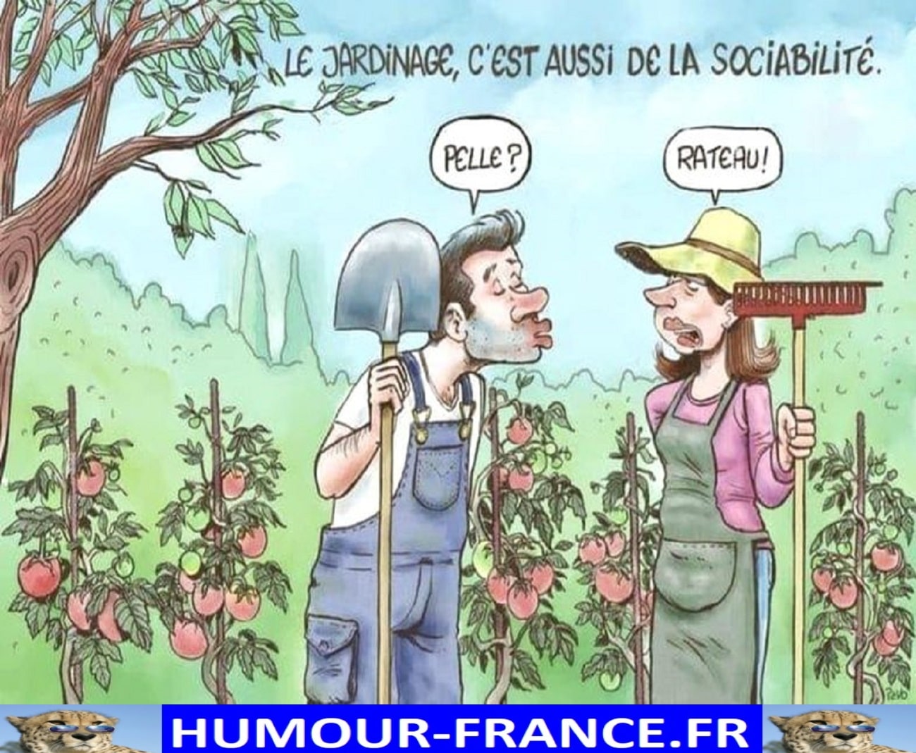 Le jardinage, c’est aussi de la sociabilité. - Humour-France.fr