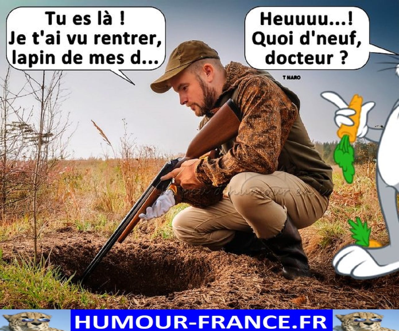 Tu es là ! Je t’ai vu rentrer, lapin de mes … - Humour-France.fr