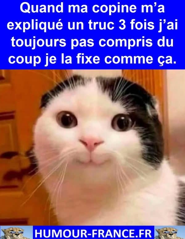 Quand ma copine m’a expliqué un truc 3 fois j’ai toujours pas